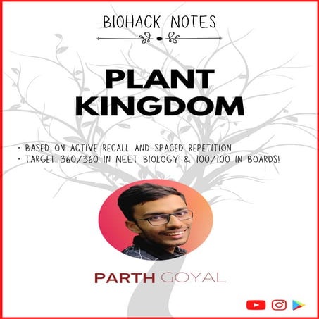 Plant Kingdom BioHack class 11 neet .... | PDF