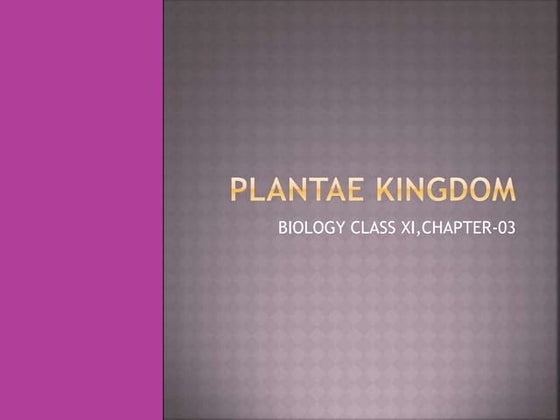 Plant kingdom class 11 | PPTX