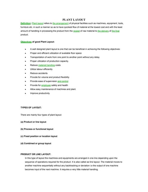 Product & Process Layouts | PPT