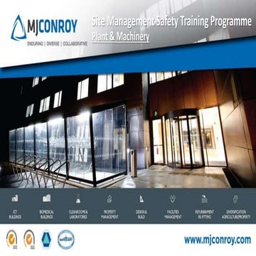 Plant & Machinery Training | PPTX
