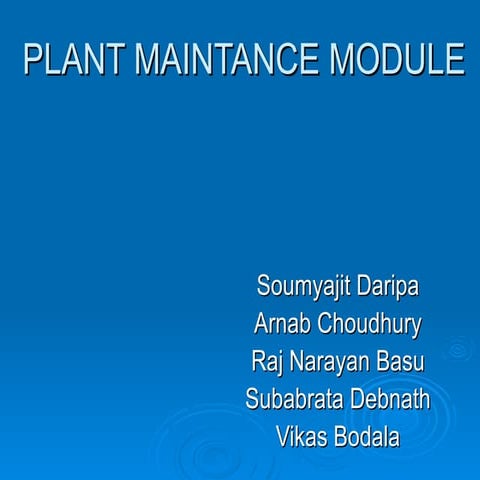 SAP PM Plant Maintenance Overview | PDF
