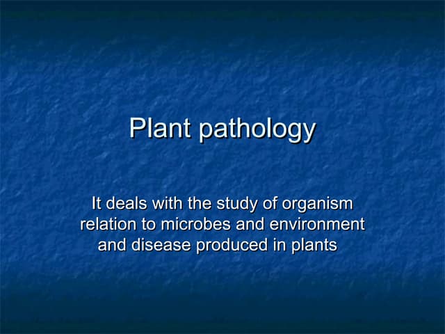 Plant Pathology