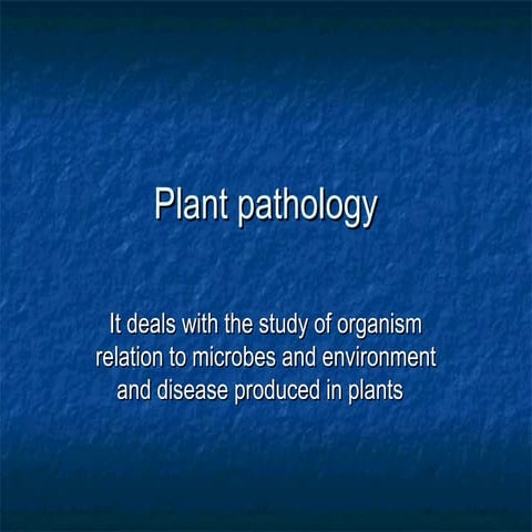 Plant pathology basics | PPT