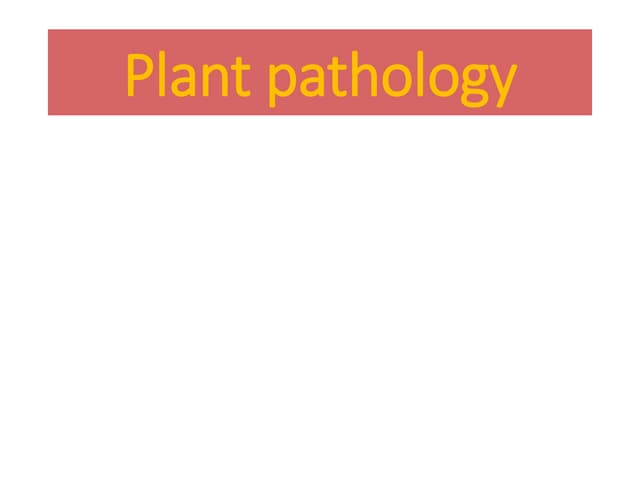 Symptoms of plant disease (symptomology) | PPTX