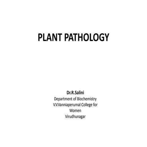 Plant pathology | PPTX