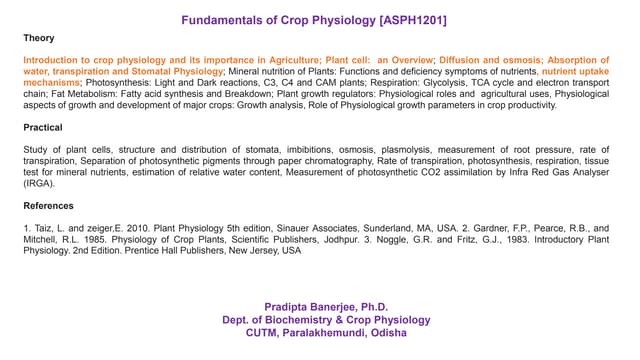 Plant Physiology-Water relations | PDF