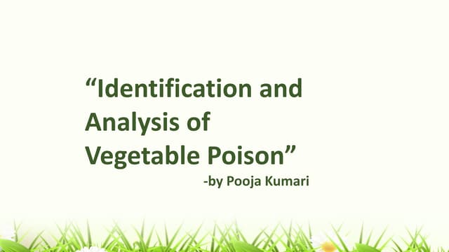 Classification of Poisons | PDF