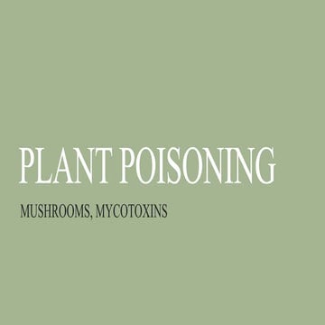 Plant poisoning clinical toxicology pharm | PPTX