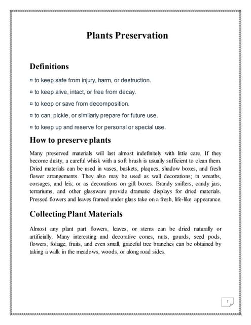 Herbarium and plant collection | PPT