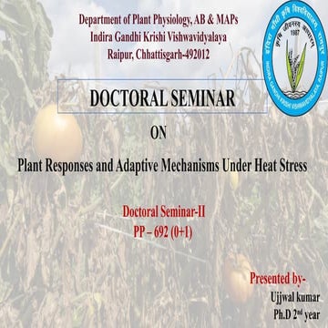 Plant Responses and Adaptive Mechanisms Under Heat Stress.pptx