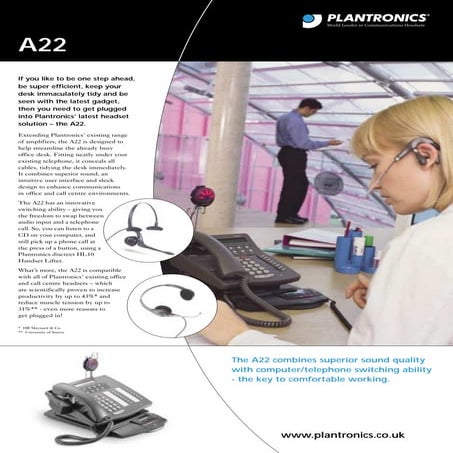 Plantronics da40 data sheet | PDF