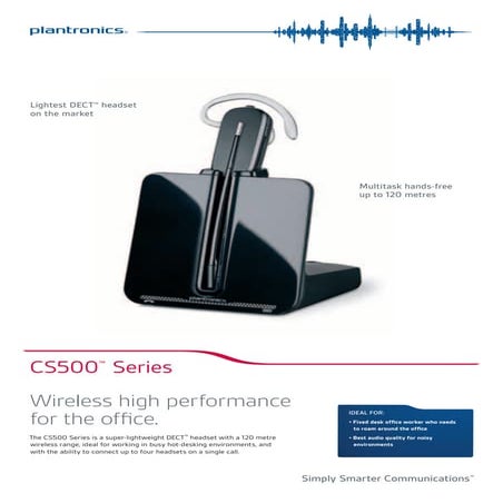 Plantronics cs500 series data sheet | PDF