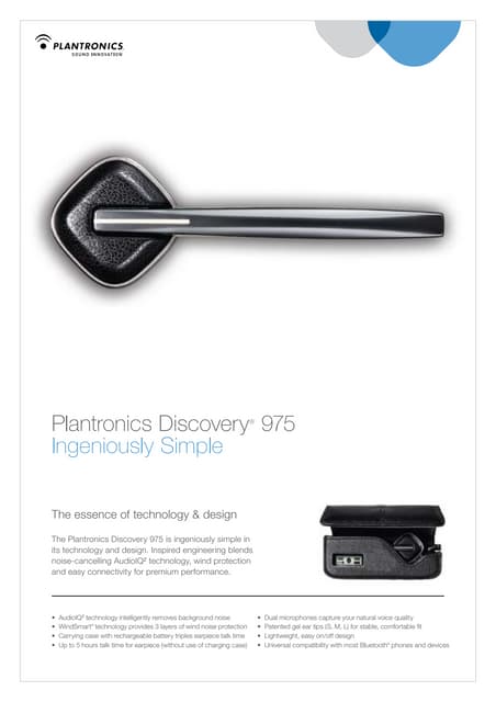 Plantronics voyager legend cs data sheet | PDF
