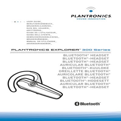 Plantronics explorer 330 340 350 user guide | PDF