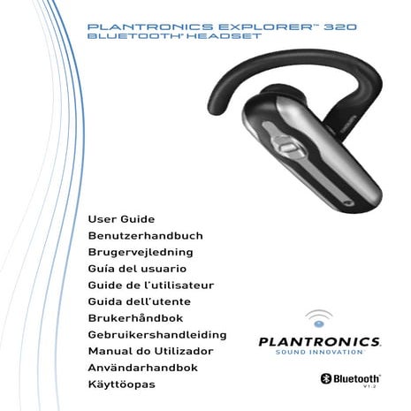 Plantronics explorer 340 user guide | PDF
