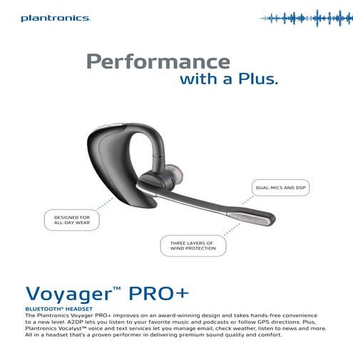 Plantronics voyager pro+ data sheet | PDF | Digital Audio | Computer Software and Applications
