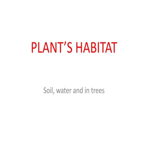 Plants habitat | PPT