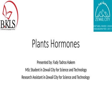 Plants Hormones for Grade 12 Students American Division | PPTX