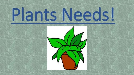 Parts of the plants and needs for kids | PPT