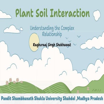 plant soil interaction. Understanding the Complex Relationship between ...