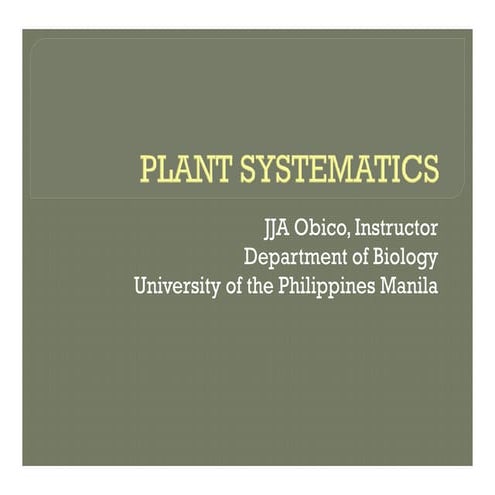 Plant systematics | PDF