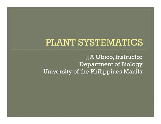 1.unit lesson 1- Introduction to plant taxonomy | PPTX | Biological ...