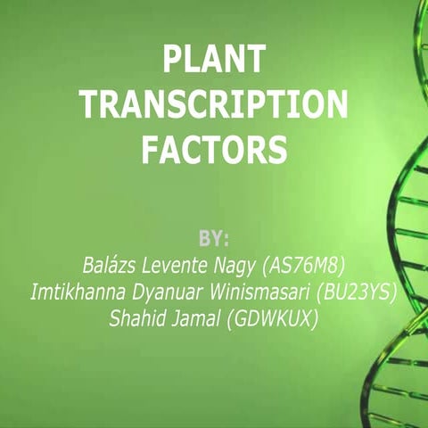 Plant Transcription Factor | PPTX