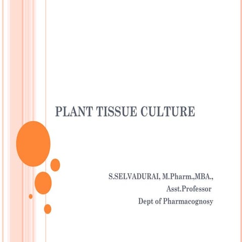 Plant tissue culture | PPT