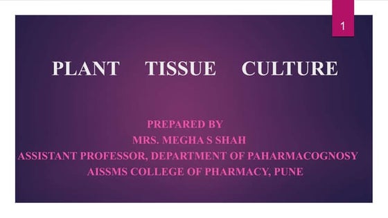 Preparation of plant tissue culture media,types and Sterilization | PPT