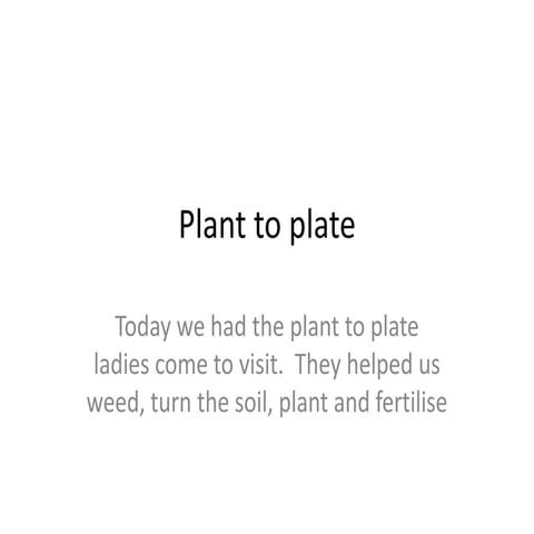 Plant to plate | PPTX