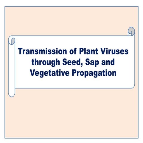 Plant viruses transmission through seed, sap and vegetative propagation ...