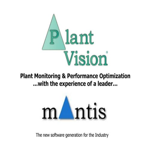 Plant Monitoring & Performance Optimization | PPT | Free Download