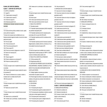 Planul de conturi general 2013 | DOC