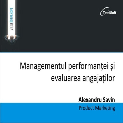 Planuri de performanta in Charisma HCM 2013 | PDF
