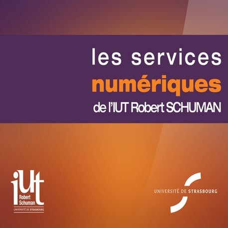 Plaquette services numériques - IUT Robert SCHUMAN | PPT