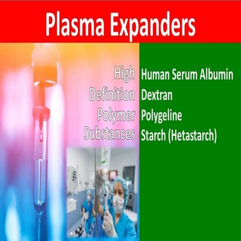 Plasma volume expanders | PPTX