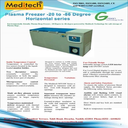 Plasma freezer horizontal 20 to_86 | PDF