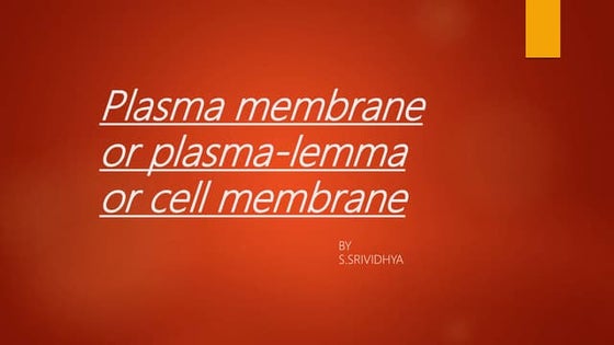 Cell Membrane Proteins | PPTX