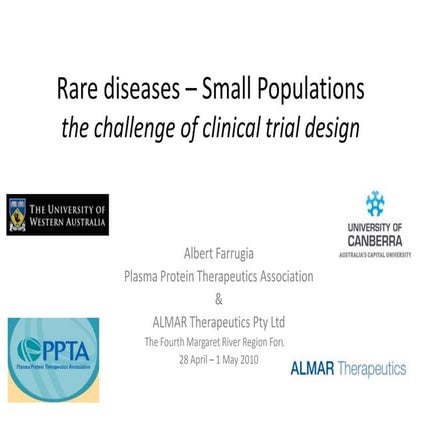 Clinical trial options for rare diseases | PPTX