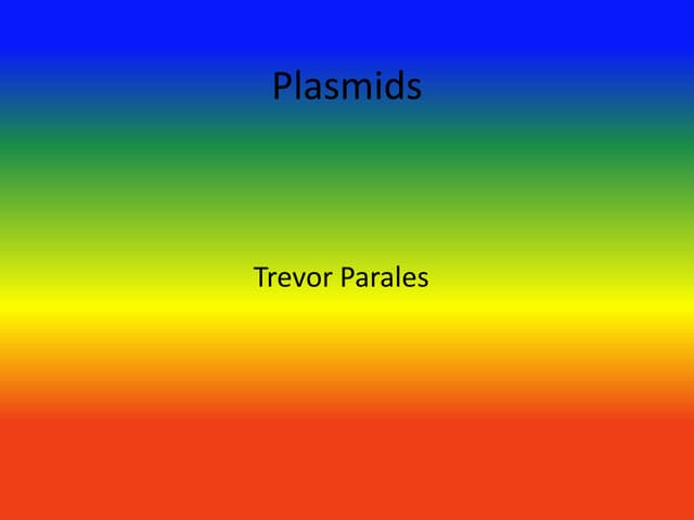 Plasmid Pdf Genetics Science