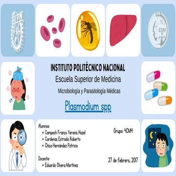 Plasmodium spp.pdf Microbiología y Parasitología médicas | PDF