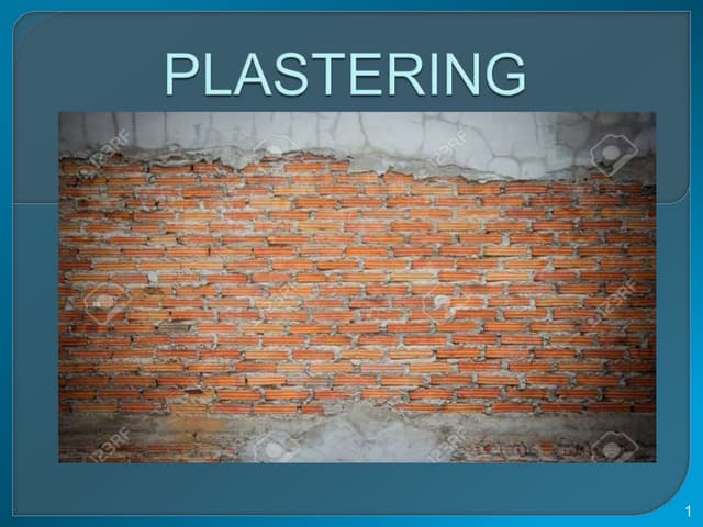 Plastering | PPTX