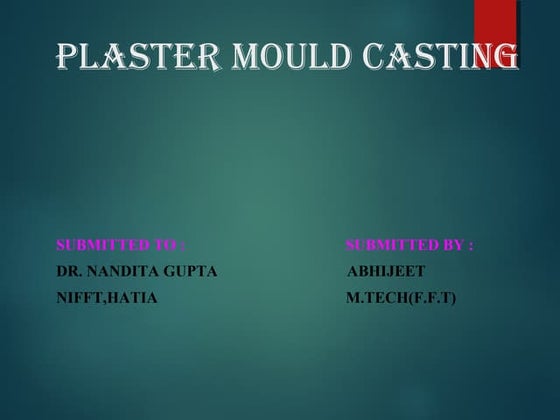 Shell moulding | PPTX