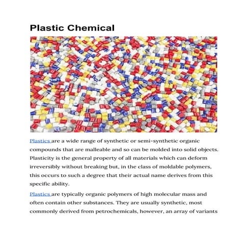 Plastic chemical | PDF