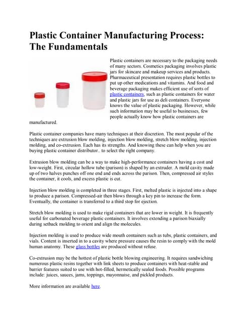 Manufacturing Process of Plastic Bags | DOCX