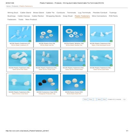 Plastic fasteners products - wiring duct,cable gland,cable tie ...