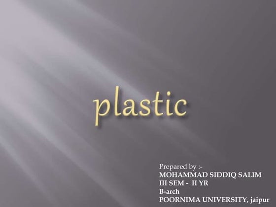Plastics | PPT