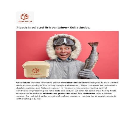 Plastic insulated fish container- Goliathtubs. | PDF