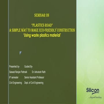 plastic road A COMAPARRATIVE STUDY OF PLASTIC ROAD | PPTX