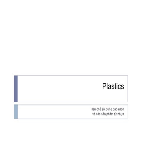 Plastics | PPT